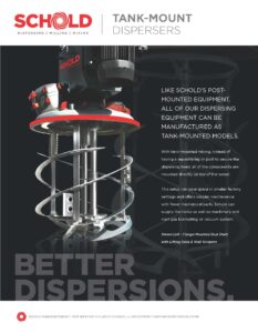 TANK-MOUNT | Dispersers & Mixers - Schold Manufacturing